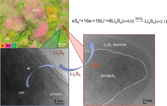 Elemental sulfur-molybdenum disulfide composites for high-performance ...